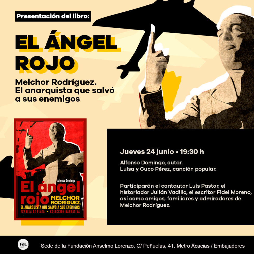 Jueves 24 de junio: Presentación del libro 'El ángel Rojo, Melchor ...